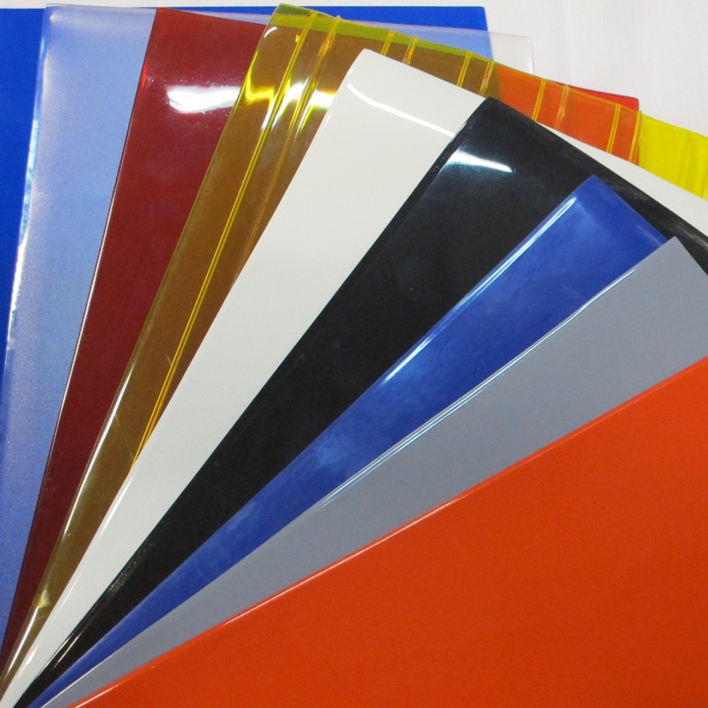 Rollo de lamas de PVC de colores opacos (azul, naranja,blanco,negro)